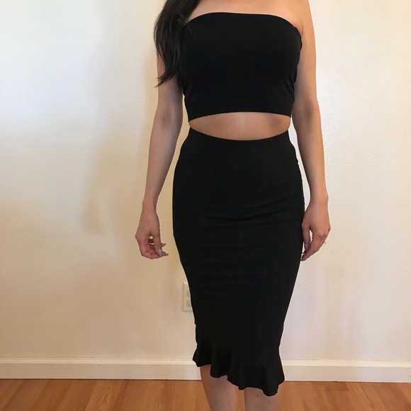 Tops | Black Bandeau Tube Top | Poshmark